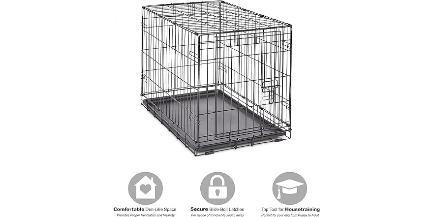 New World Single Door Dog Crate, 30"