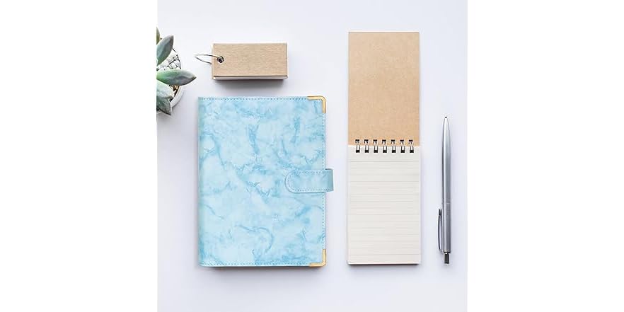 2 Pack A5 Leather 6 Ring Notebook Binders