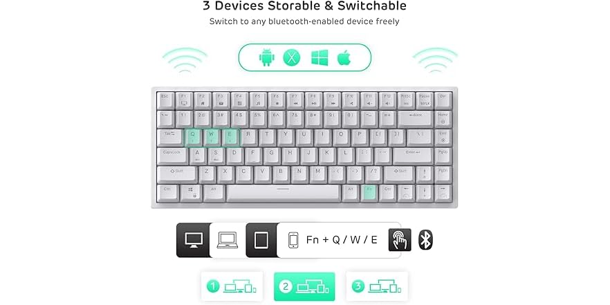 RK 84 Wireless RGB Hot-Swappable Mechanical Keyboard (Open Box)