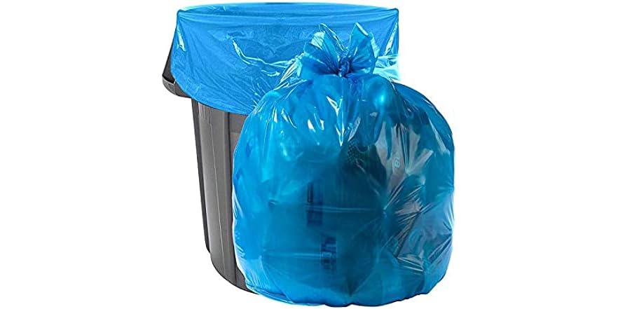Aluf Plastics 33 Gallon Blue Trash Bags (100ct)