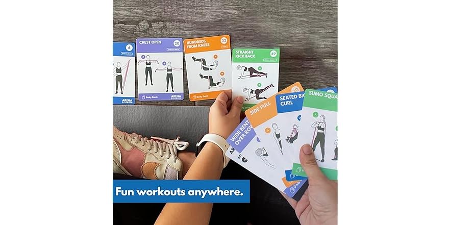 Arena Strength Band Fitness Workout Card