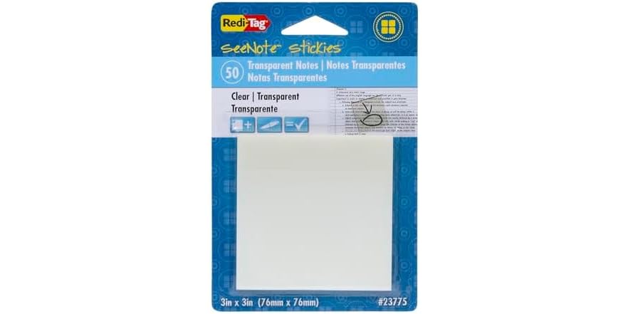 Redi-Tag SeeNote Transparent Sticky Notes