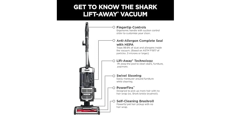 SHARK UV730 Navigator Lift-Away Upright Vacuum Gray (Open Box)