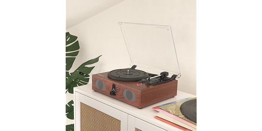 AmazonBasics Desktop Turntable Record Player