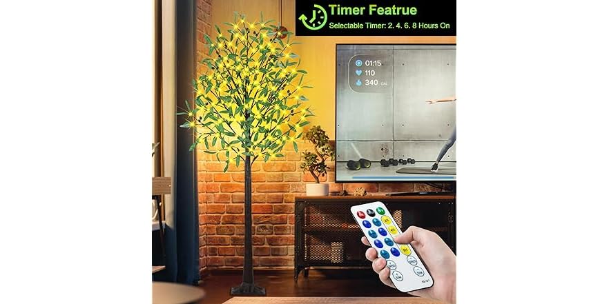 6FT 130 LED Lighted Olive Tree