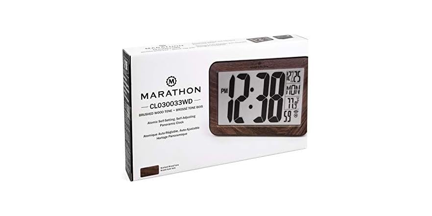Marathon Panoramic Atomic Wall Clock