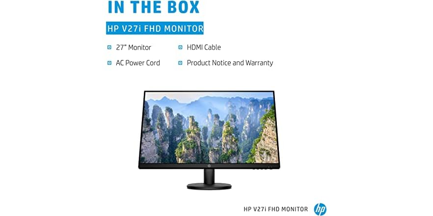 HP V27i FHD Monitor | 27-inch Diagonal F