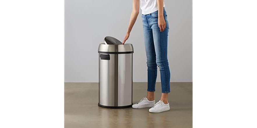 Amazon Basics Stainless Steel Trash Can
