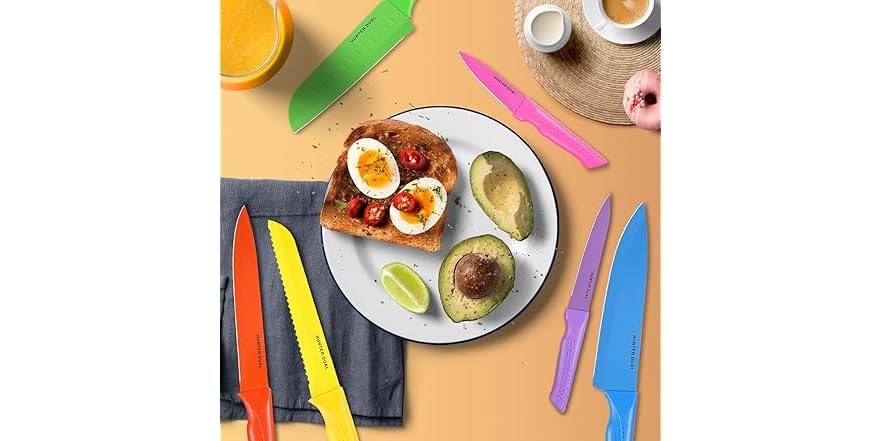 HUNTER.DUAL Knife Set, 12-PC Colorful Kitchen Knife Set
