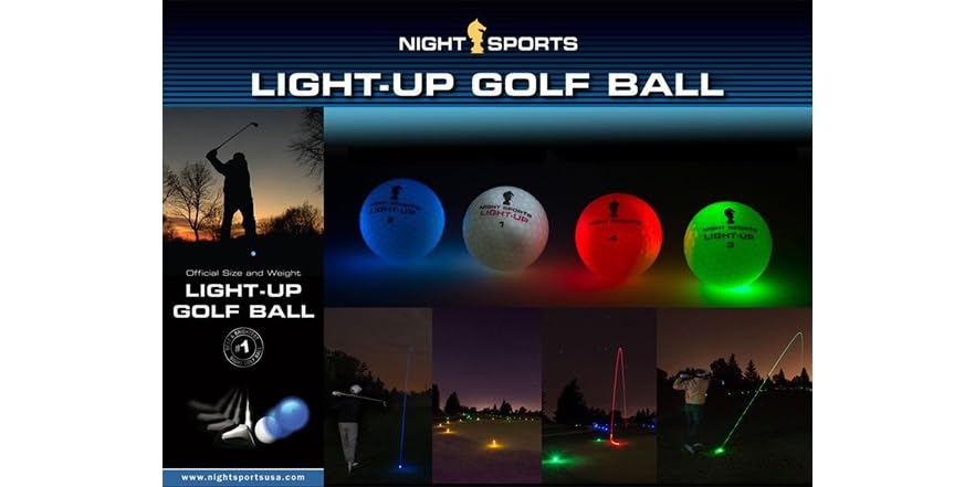 Night Sports Light-Up Golf Ball 3-Pack