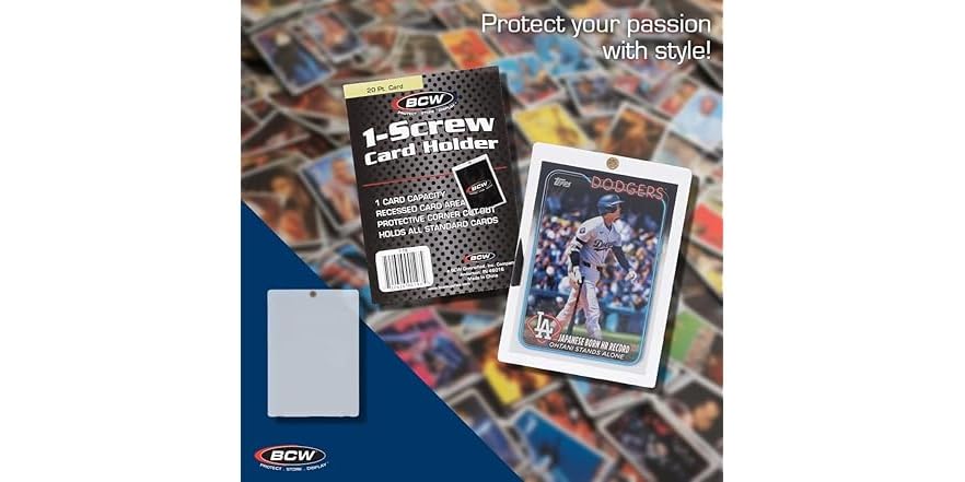 BCW 1 Screw Card Holder - 20 PT. - 1ct