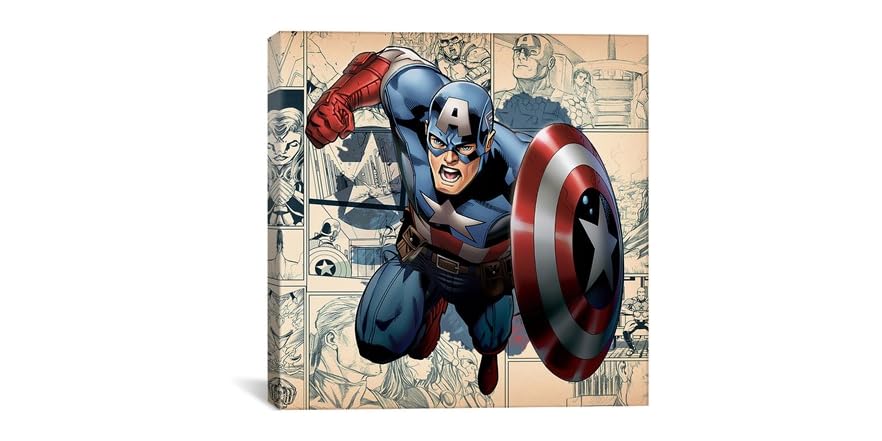 Captain America Angry On Comic Panels Square