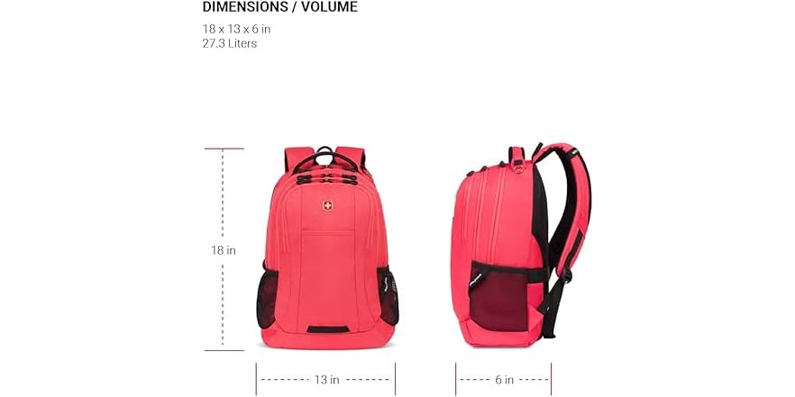 SwissGear Cecil 5505 Laptop Backpack, 18-Inch, Your Choice
