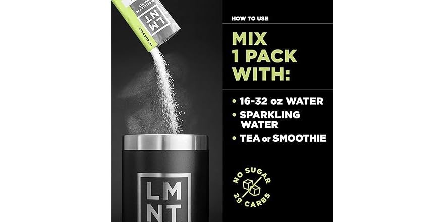 LMNT Zero Sugar Electrolytes - Citrus Salt
