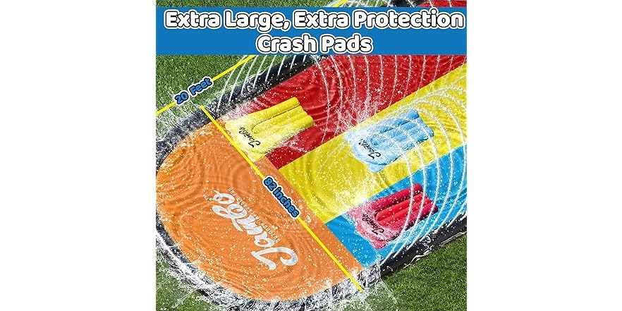 20ft 3 Lane Slip Splash and Slide