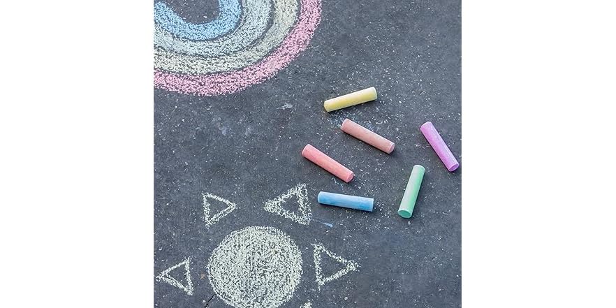 BAZIC Products Jumbo Sidewalk Chalks 6 Colors