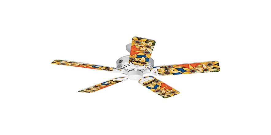 52-Inch Ceiling Fan w/Sunflowers Blades