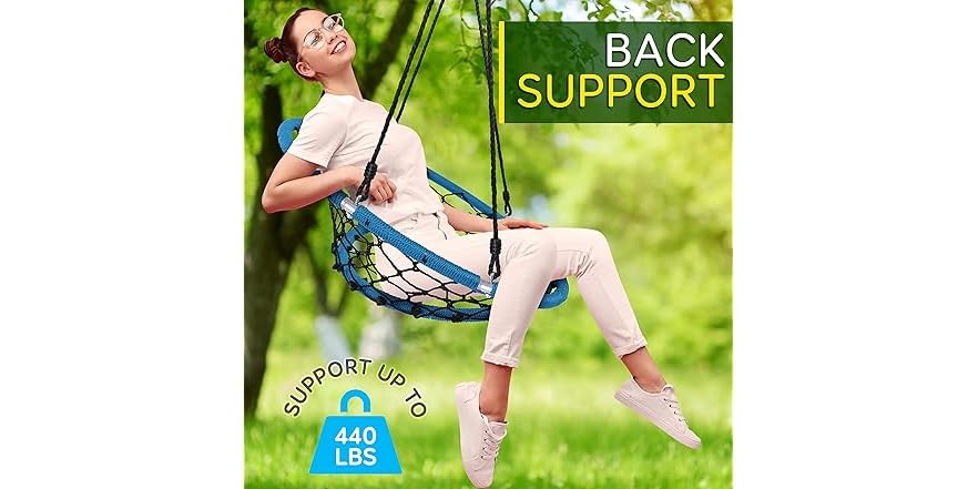 Serenelife Hanging Netted Seat Swing