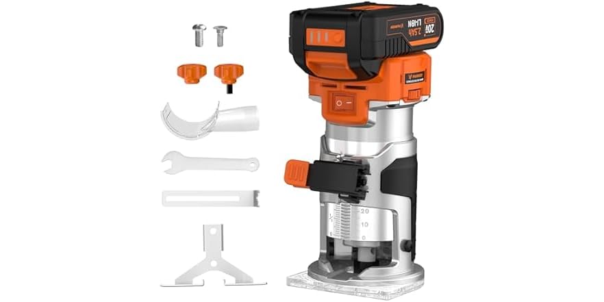 PARRIOR USPRPR01 Cordless Trimmer Router Orange