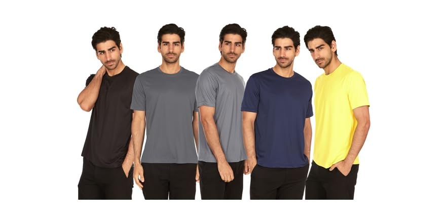 Daresay Mens SS Crewneck Mesh T-shirt 5-Pk