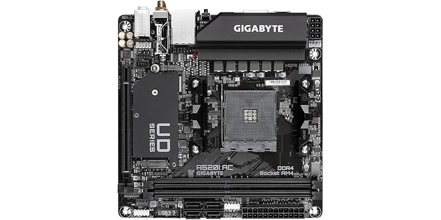 GIGABYTE A520I AC AMD A520 Mini Motherboard (Open Box)