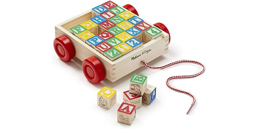 Melissa & Doug Classic ABC Block Cart