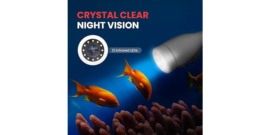 Pyle 7'' Portable LCD Monitor Underwater Fishing Camera