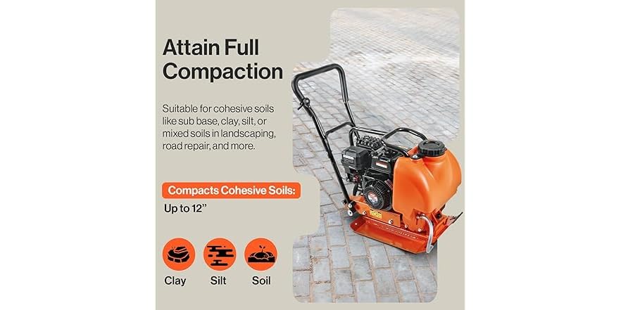 SuperHandy Plate Compactor with Water Tank