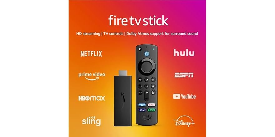 (NEW) Amazon Fire TV Stick, Alexa Voice Remote (Damaged Packaging)