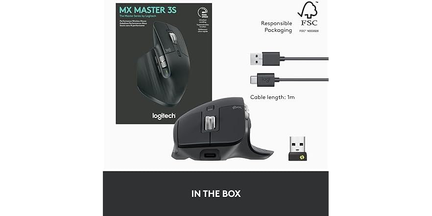 Logitech MX Master 3S Wireless Performance Mouse