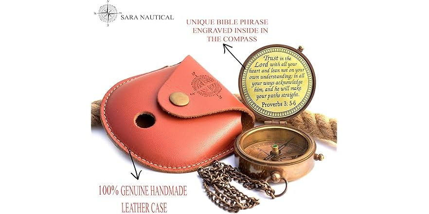 Trust in The Lord Proverbs Engraved Compass