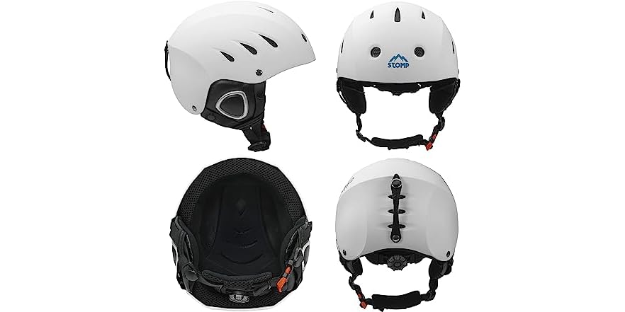 Stomp Snow Sports Helmet (Matte White, Large)