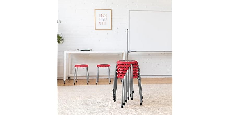 ECR4Kids Daisy Stackable Stool Set, Flex