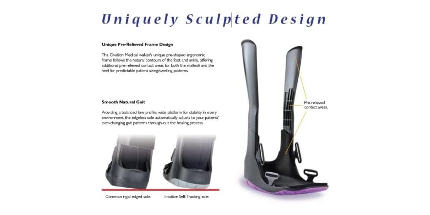 Tall Post Surgery Walker-Medium-Grey