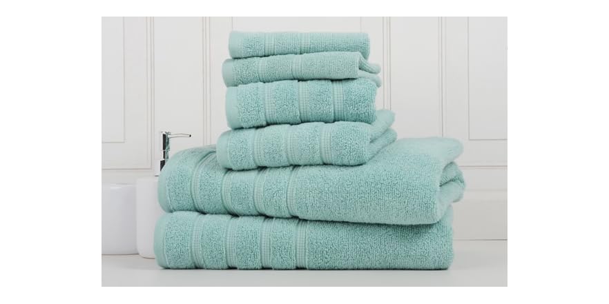 6-Piece Zero Twist Cotton Towel Set