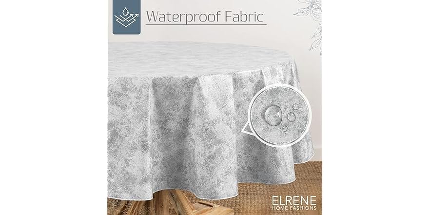 Elrene Home Fashions Vinyl Tablecloth