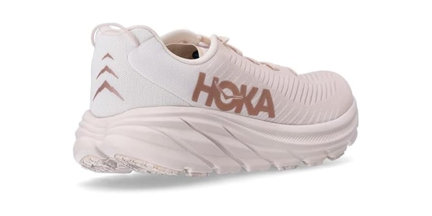 HOKA ONE ONE Womens Rincon 3 Mesh Eggnog Rose Gold Trainers 7.5 US