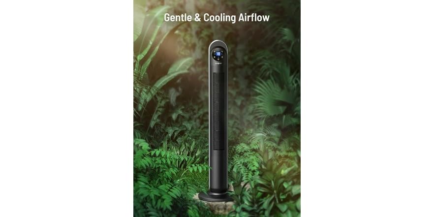 PARIS RHONE Tower Fan, 43 inch, Gray