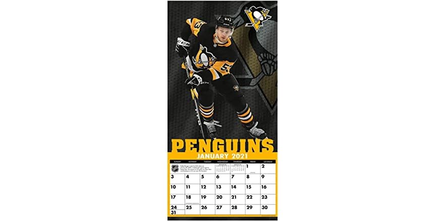 Pittsburgh Penguins 2021 Wall Calendar