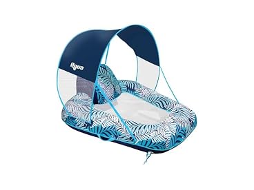 Aqua Zero Gravity Pool Chair Float Canopy