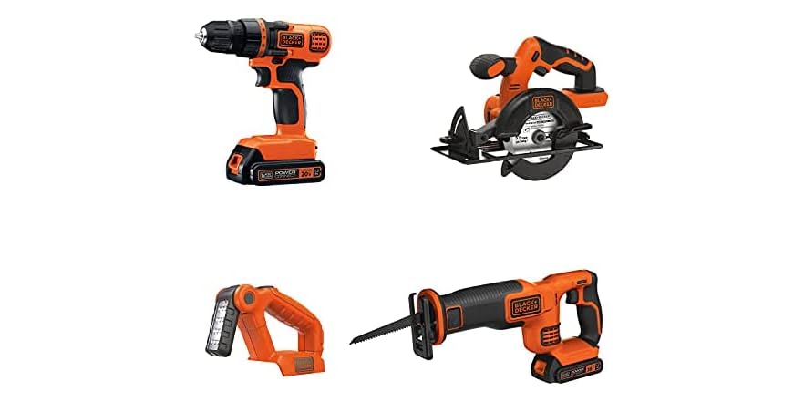 BLACK+DECKER BD4KITCDCRL 20V MAX 4-Tool Kit