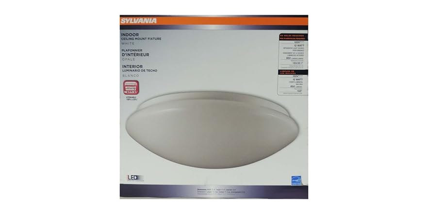 LED Indoor Ceiling Mounted Fixture, White