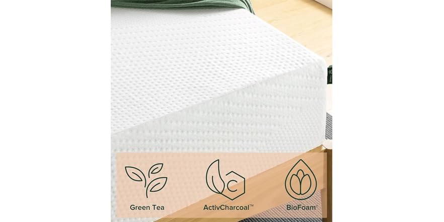 Zinus 12" Green Tea Essential Memory Foam Queen Mattress