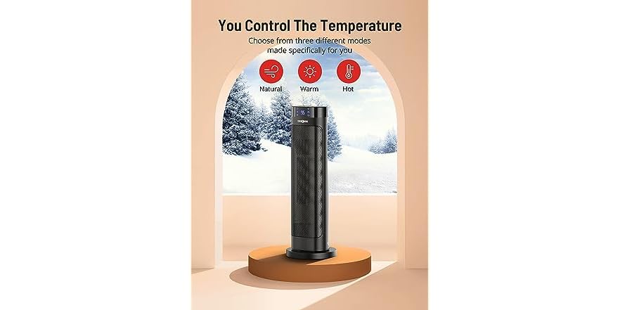 PARIS RHONE Space Heater, 22” 1500W Ceramic Heater (Open Box)