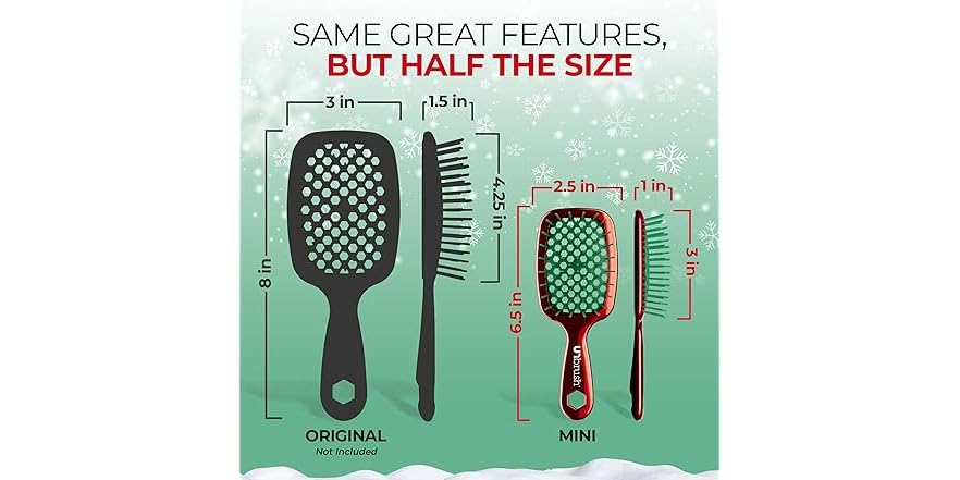 UNbrush Mini Holiday Hair Brush for Pain