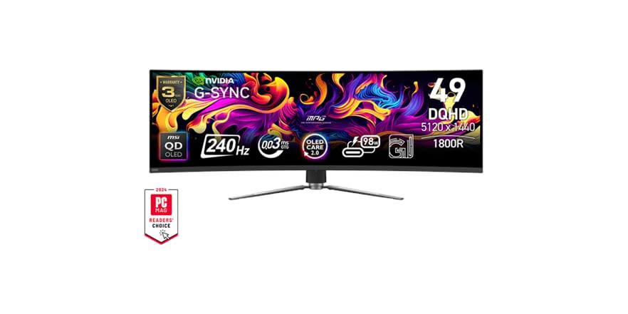 MSI 49" DQHD Curved Monitor | MPG 491CQPX QD-OLED