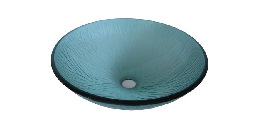 Stelo Round Glass Vessel Sink, Green