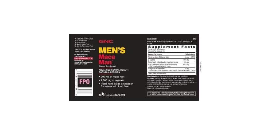 GNC Maca Man Dietary Supplement