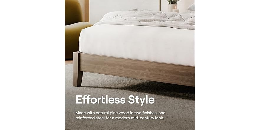 Nectar Premier Wood Platform King Bed Fr