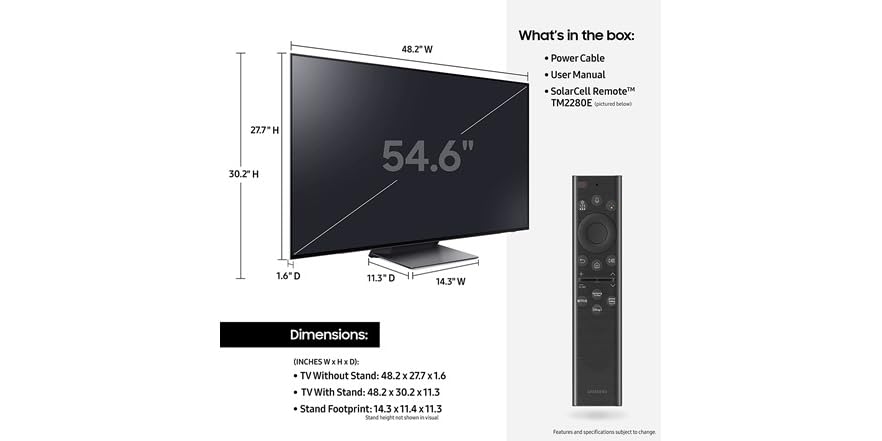 Samsung 55" Class S95B OLED 4K Smart TV (2022) (Factory Reconditioned)